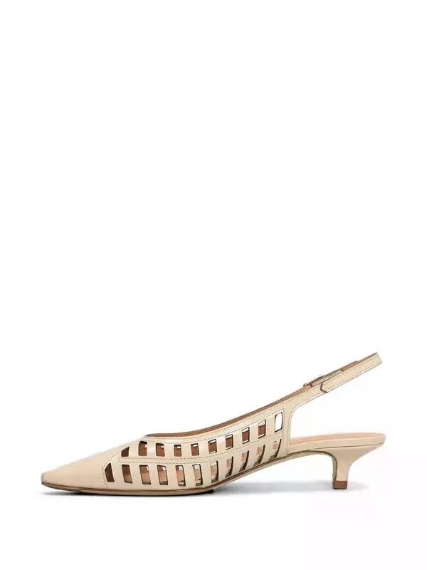 JULIE DEE Cut-out Slingback Pumps - Neutrals