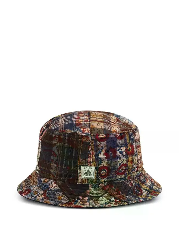 Polo Ralph Lauren Reversible Madras Cotton Twill Bucket Hat - Blue