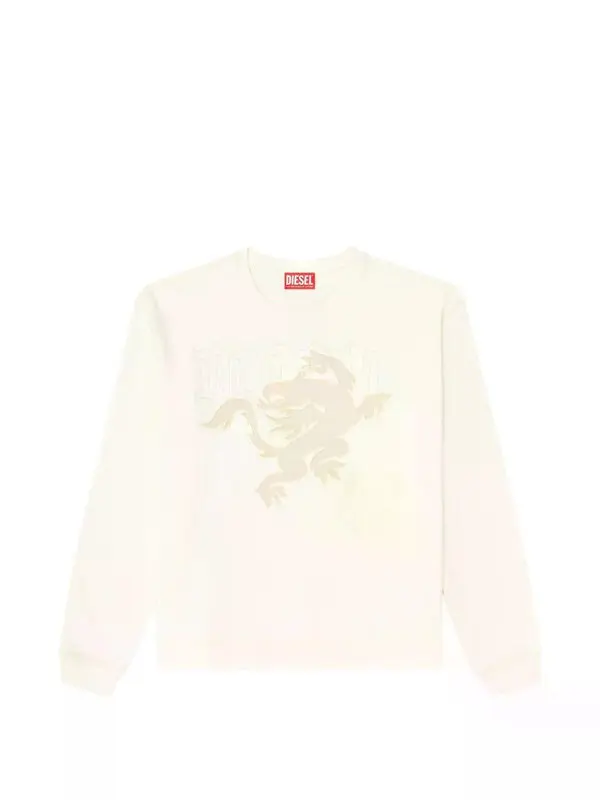 DIESEL® Embroidered Graphic-print Sweater - Neutrals