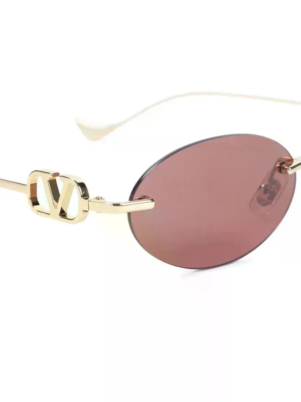 Valentino Garavani Vlogo Signature Rimless Sunglasses - Gold