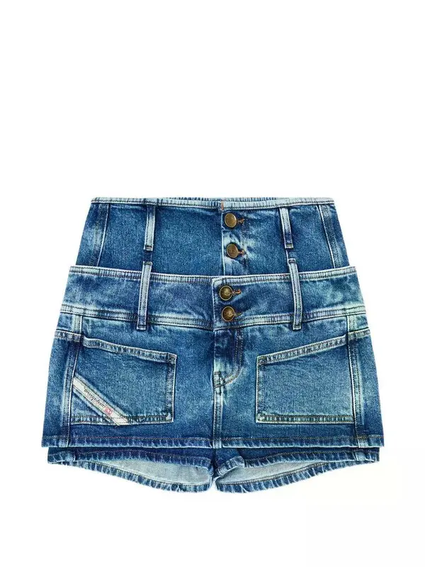DIESEL® Double-waistband Denim Skort - Blue