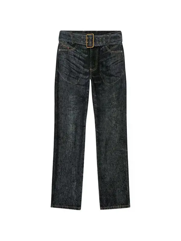 DIESEL® Belted Slim-fit Jeans - Black