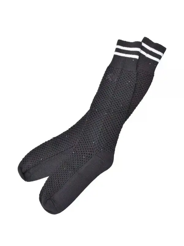 Brunello Cucinelli Sequin-embellished Knit Socks - Black