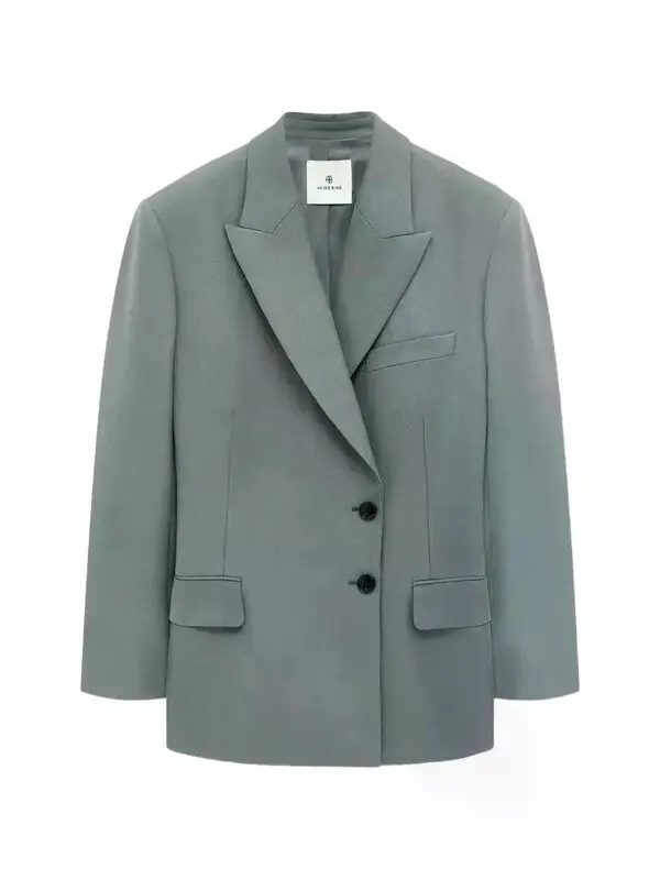 ANINE BING Aretha Double-breasted Blazer - Green