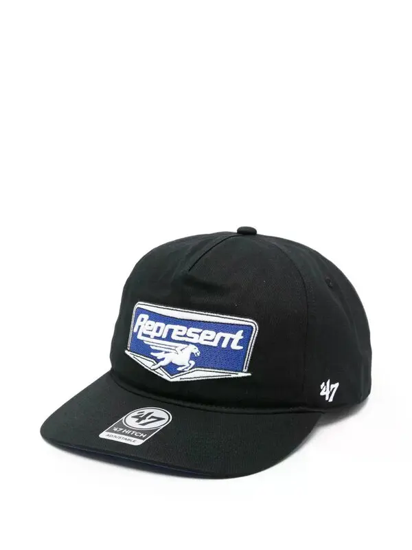REPRESENT Logo-embroidered Baseball Cap - Black
