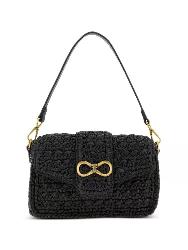 TWINSET Woven Logo-plaque Shoulder Bag