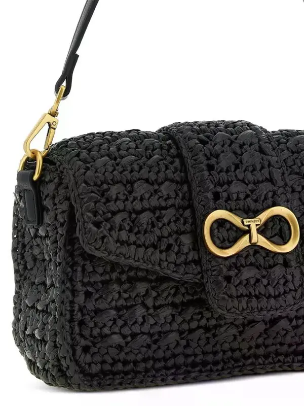 TWINSET Woven Logo-plaque Shoulder Bag