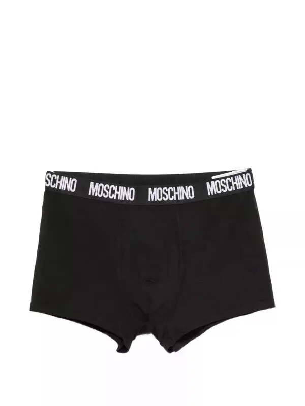 Moschino Logo-waistband Boxers Set - Black