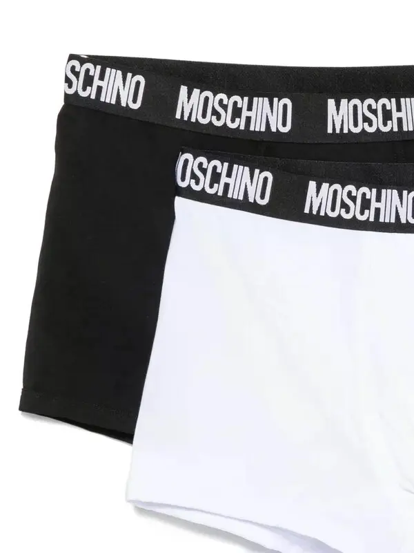 Moschino Logo-waistband Boxers Set - Black