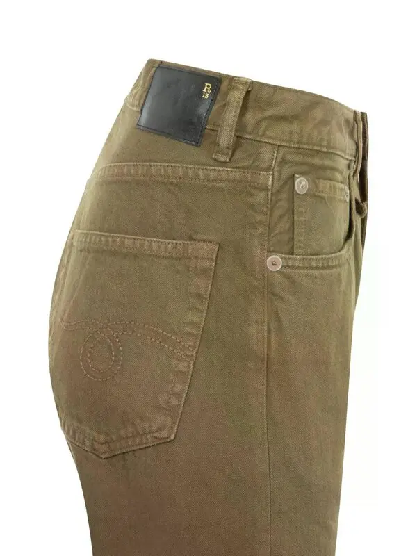 R13 Cropped Straight-leg Jeans - Green