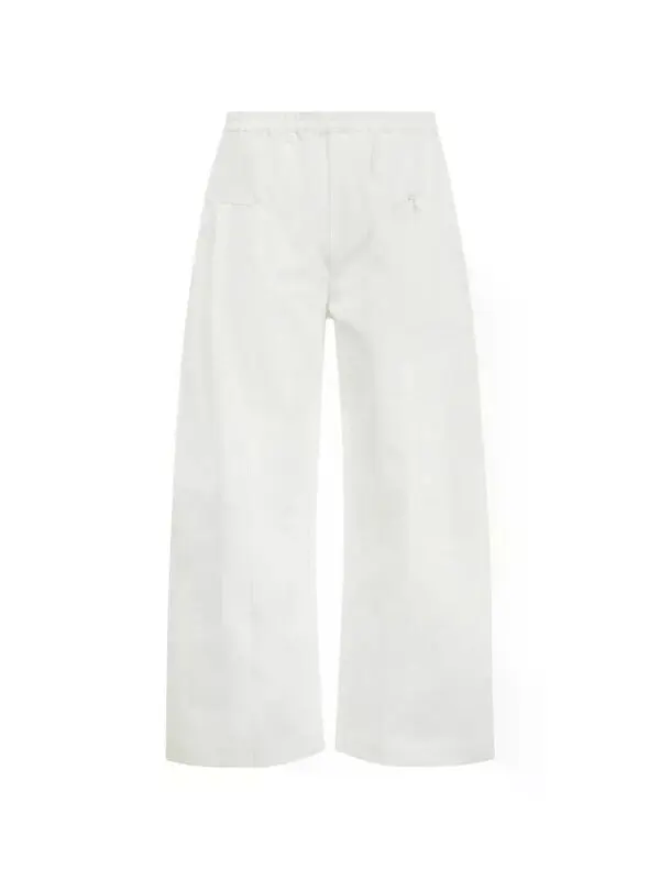 DEIJI STUDIOS Pleated Palazzo Pants - White
