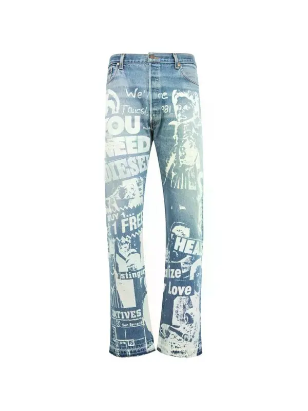 BETTER WITH AGE Therapy Graphic-print Jeans - Blue