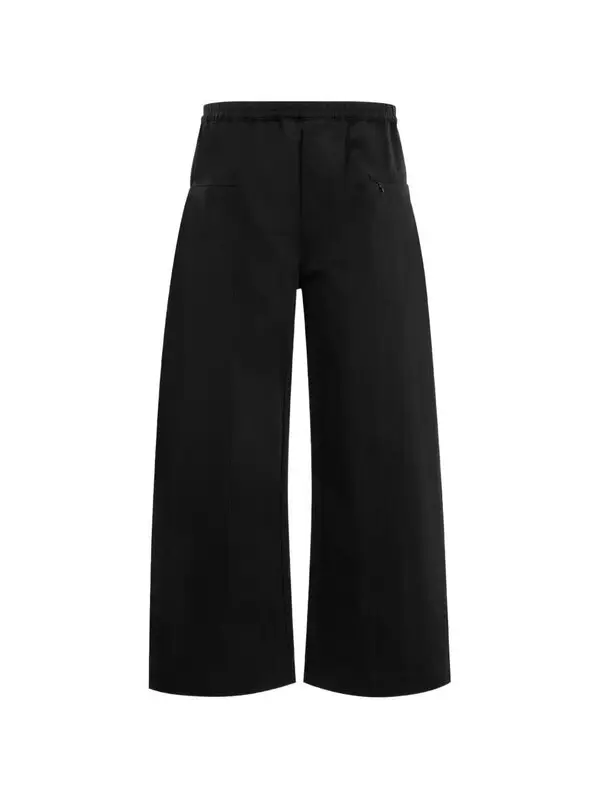 DEIJI STUDIOS Pleated Wide-leg Palazzo Pants - Black