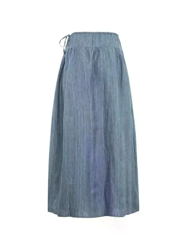 DEIJI STUDIOS Striped Drawstring Maxi Skirt