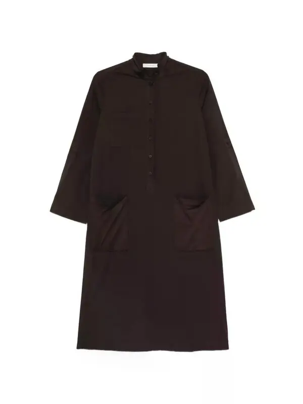 Kristensen Du Nord Button-down Patch-pocket Midi Dress - Brown