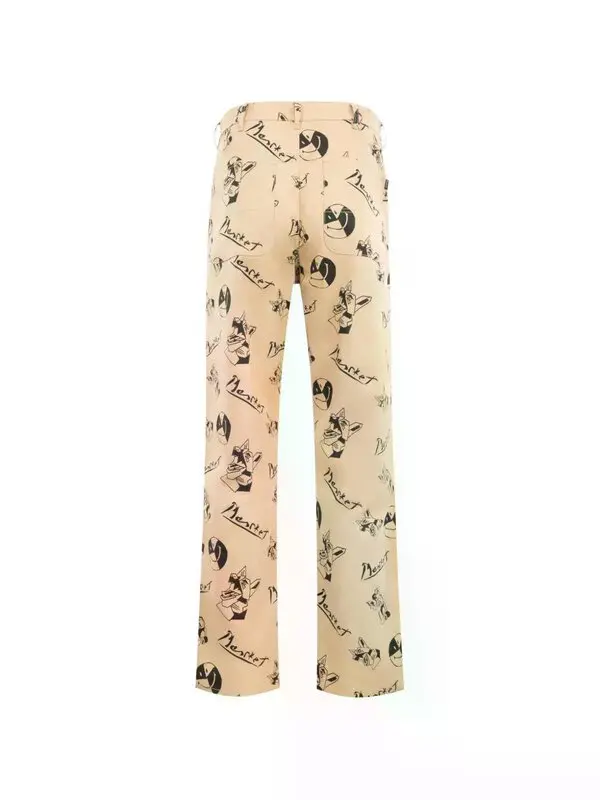 MARKET Smiley Cubism Double-knee Trousers