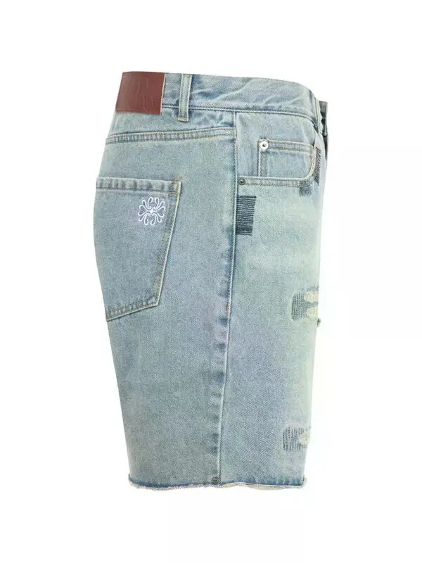 MIDNIGHT RODEO Distressed Denim Shorts - Blue