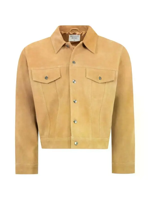 MIDNIGHT RODEO 1968 Suede Trucker Jacket - Neutrals