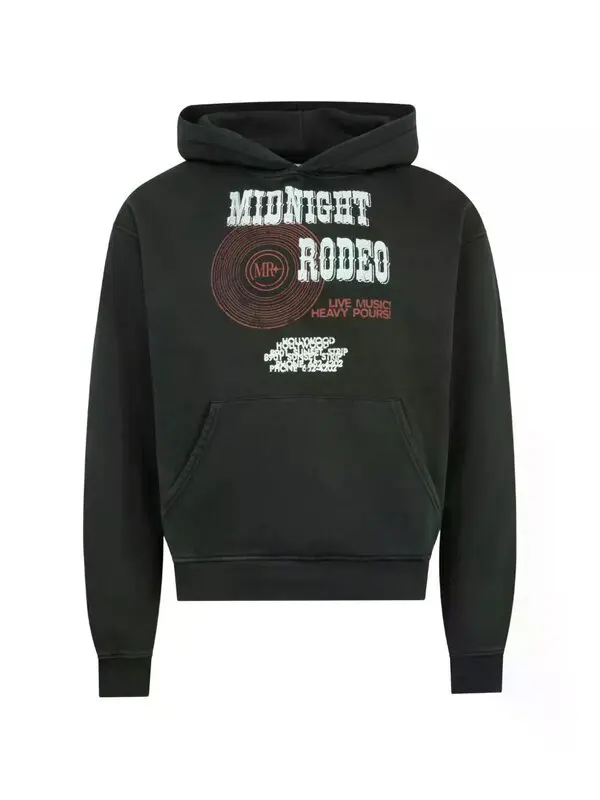 MIDNIGHT RODEO Graphic-print Hoodie - Black