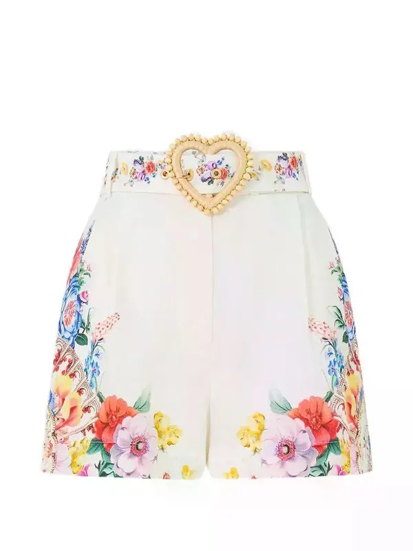 Camilla I Left My Heart In Granada Belted Shorts - Neutrals