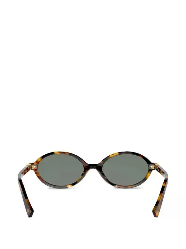 Miu Miu Oval-frame Sunglasses - Brown