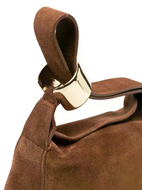 SEMICOUTURE Mini Baily Suede Tote Bag - Brown