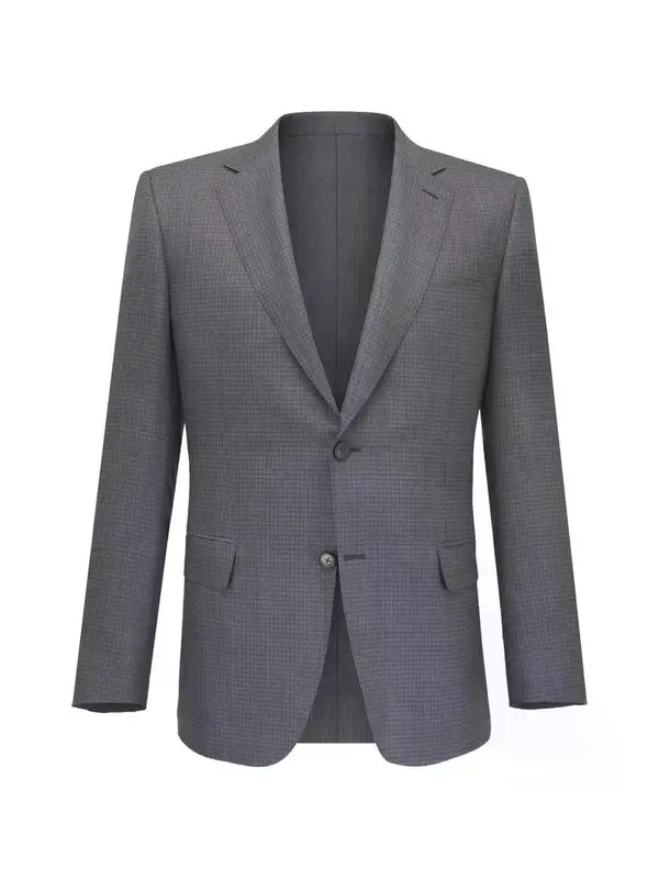Canali Notched Lapels Check Suit - Grey