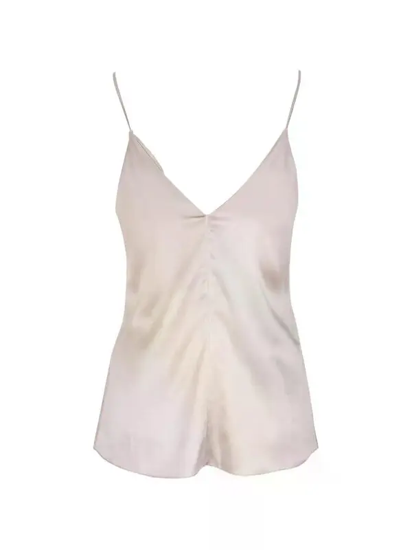 Brunello Cucinelli Silk-satin Top - Neutrals