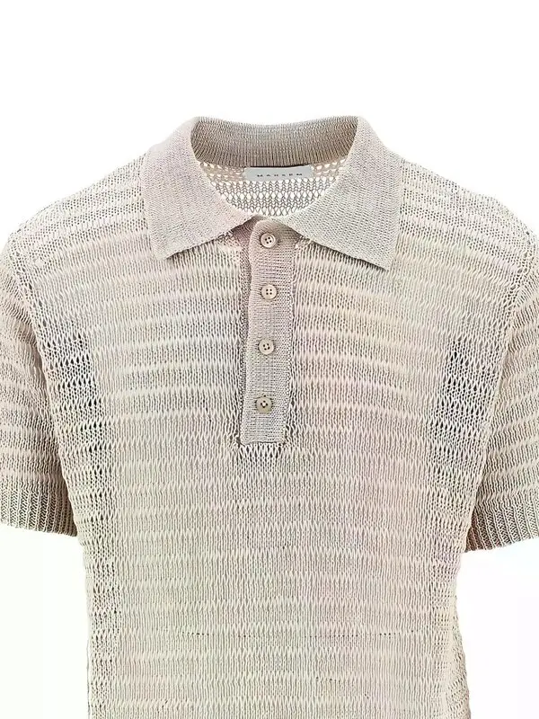 MARSEM Open-knit Polo Shirt