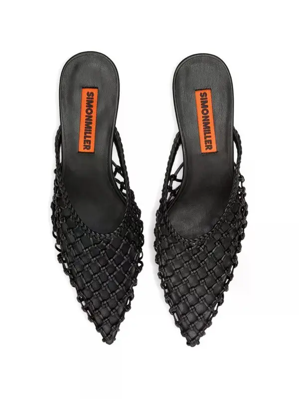 SIMONMILLER Gala Knotted Heeled Mules - Black