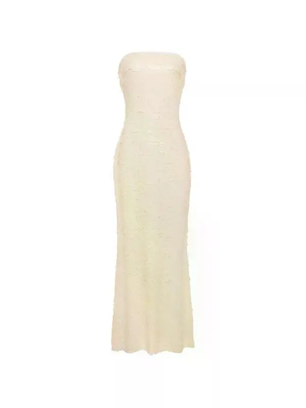 SIMONMILLER Sculpty Sequin-embellished Strapless Maxi Dress - Neutrals