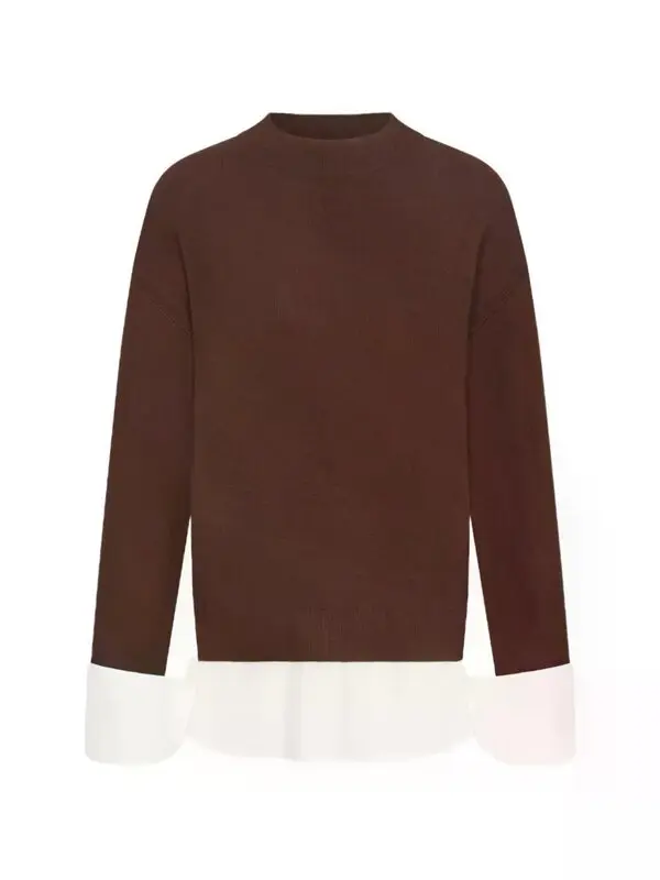 SIMONMILLER Pip Poplin Combo Sweater - Brown