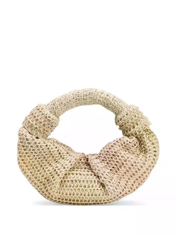 SIMONMILLER Lopsy Knotted Raffia Handbag - Neutrals