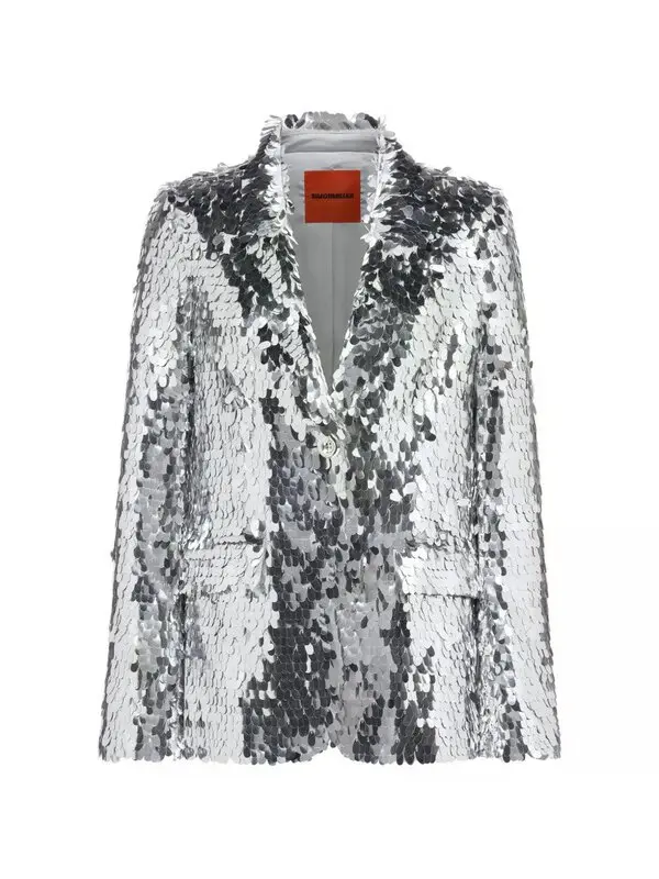 SIMONMILLER Leon Sequin-embellished Blazer - Silver