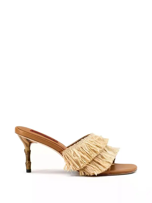 SIMONMILLER Fringe Playa Bamboo-heel Sandals - Neutrals