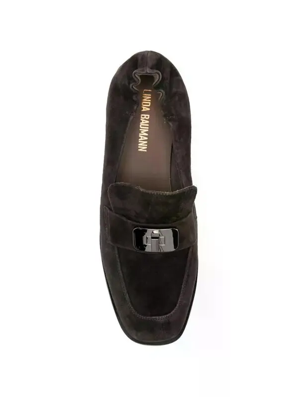 LINDA BAUMANN Buckle-detail Elasticated-heel Loafers