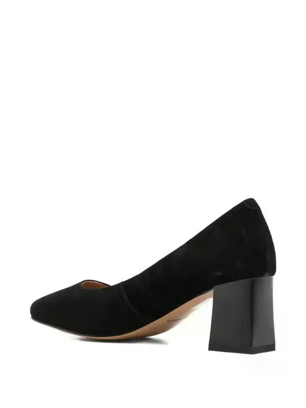 LINDA BAUMANN Suede Block-heel Pumps