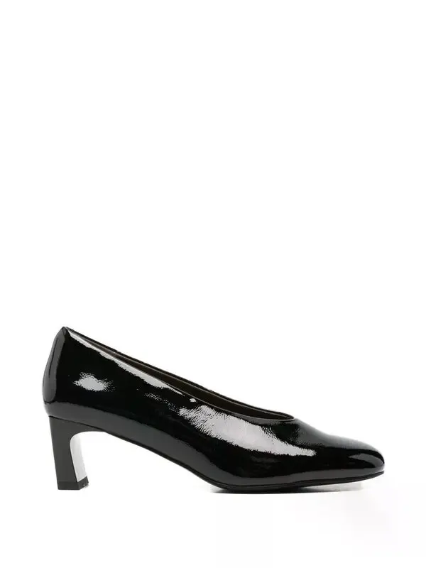LINDA BAUMANN Patent-finish Square-toe Pumps