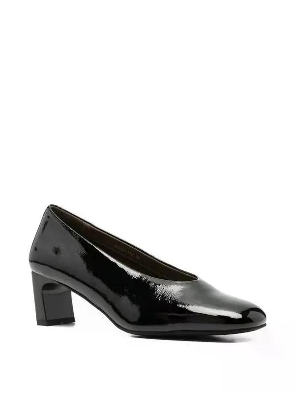LINDA BAUMANN Patent-finish Square-toe Pumps