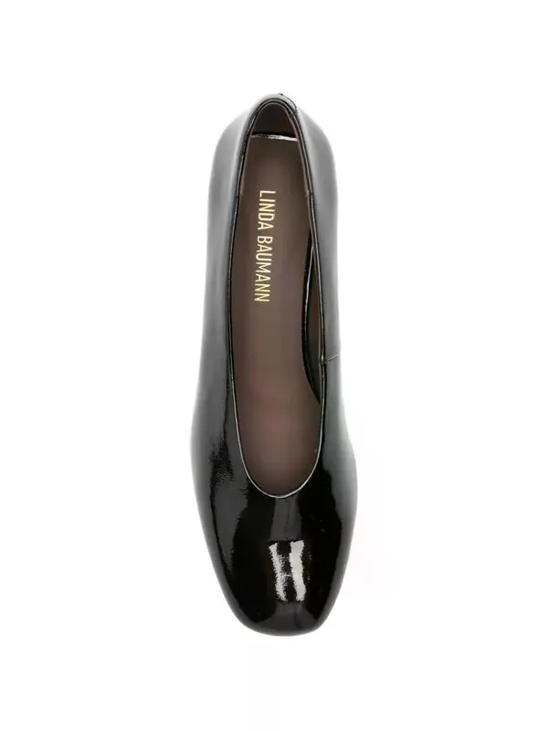 LINDA BAUMANN Patent-finish Square-toe Pumps