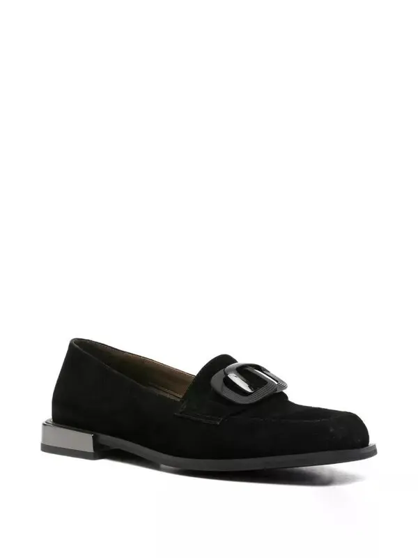 LINDA BAUMANN Square-toe Suede Loafers