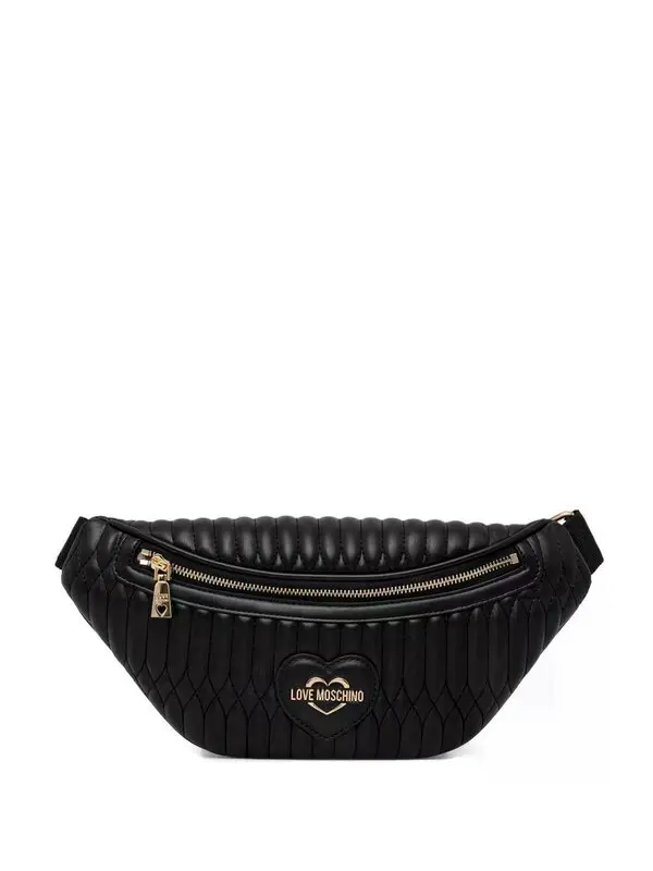 Moschino Quilted Belt Bag - Black