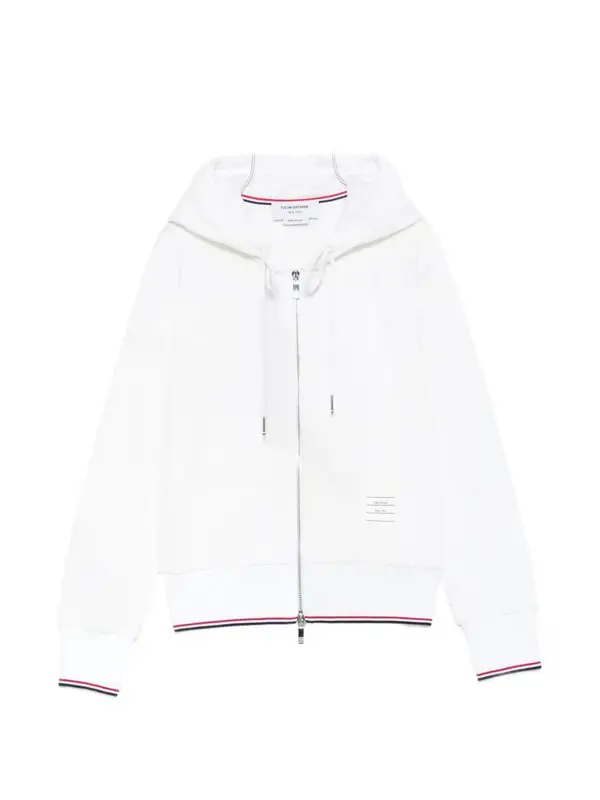 Thom Browne Logo-patch Hoodie - White