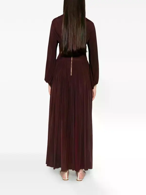 Zimmermann Luna Pleated Long-sleeve Dress - Red