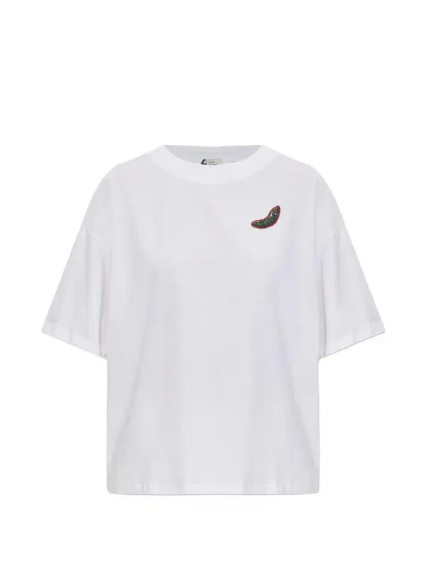 Hanro Patch-detail T-shirt - White