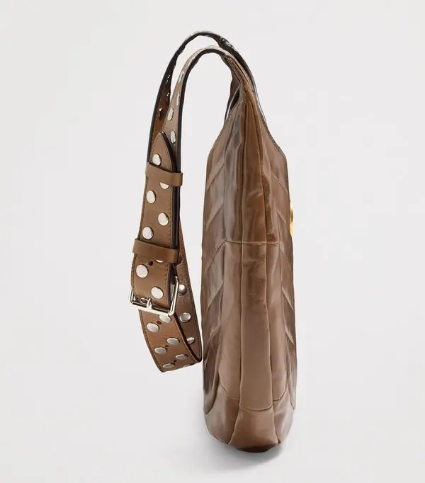 Valentino Garavani Small Lambskin Hobo Shoulder Bag - Brown