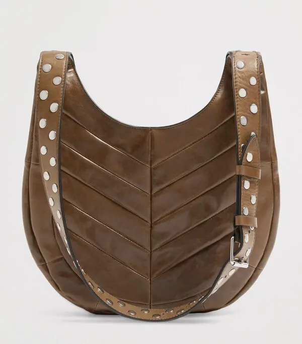 Valentino Garavani Small Lambskin Hobo Shoulder Bag - Brown