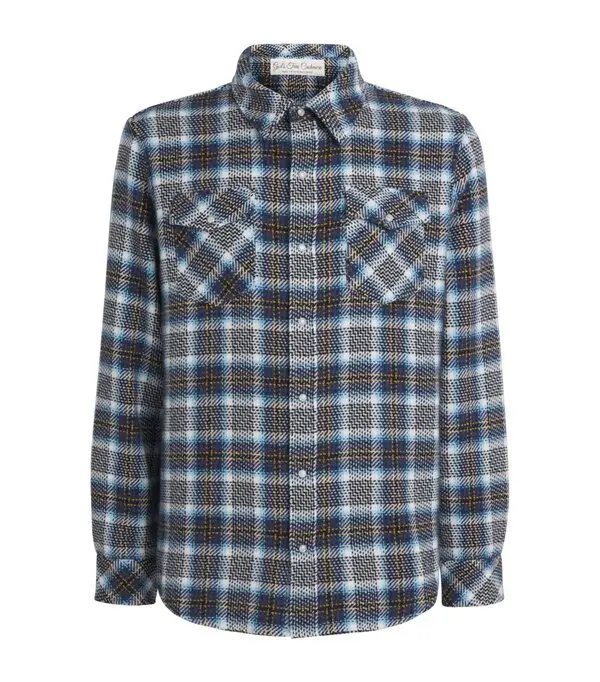 GOD'S TRUE CASHMERE Cashmere Tartan Lightning Storm Shirt - Grey