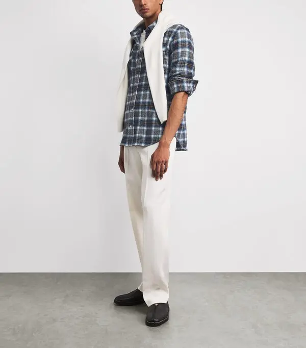 GOD'S TRUE CASHMERE Cashmere Tartan Lightning Storm Shirt