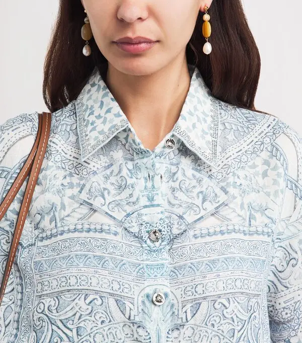 Camilla Linen Printed Shirt